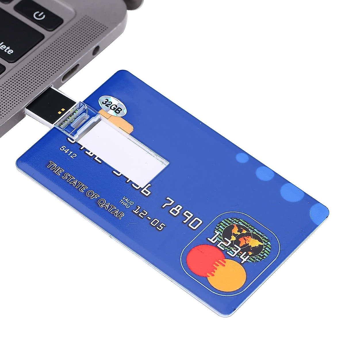 Zunate Card Shaped U Disk, Simple Unique USB Flash Drive for Data Storage File Transfer (32GB), Portable Drive Great for School, Office Or Daily Usage