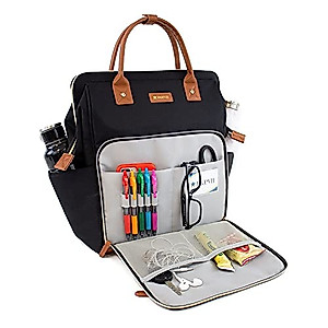Maevn ReadyGO Water-Resistant Clinical Tote Backpack in Heather (Black)