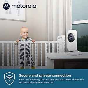 Motorola VM482 Indoor Video Baby Monitor W/Camera, 1000ft Range 2.4 GHz Wireless 2.4" Color Screen, 1-Way Audio, Manual Pan/Tilt, Digital Zoom, Sound Level Indication, Night Vision