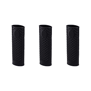 Bettomshin 4Pcs Silicone Hot Handle Holder, 155mm/6.1inch Non-Slip Silicone Pot Holder Sleeve, Heat Resistant Potholder Cookware Handle Cast Iron Skillet Handle Cover Black