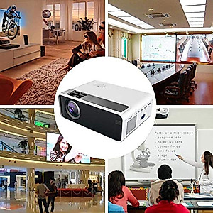 KXDFDC Projector Full Video Projector, Home Outdoor Projector Compatible,Portable Home Theater Video Projector