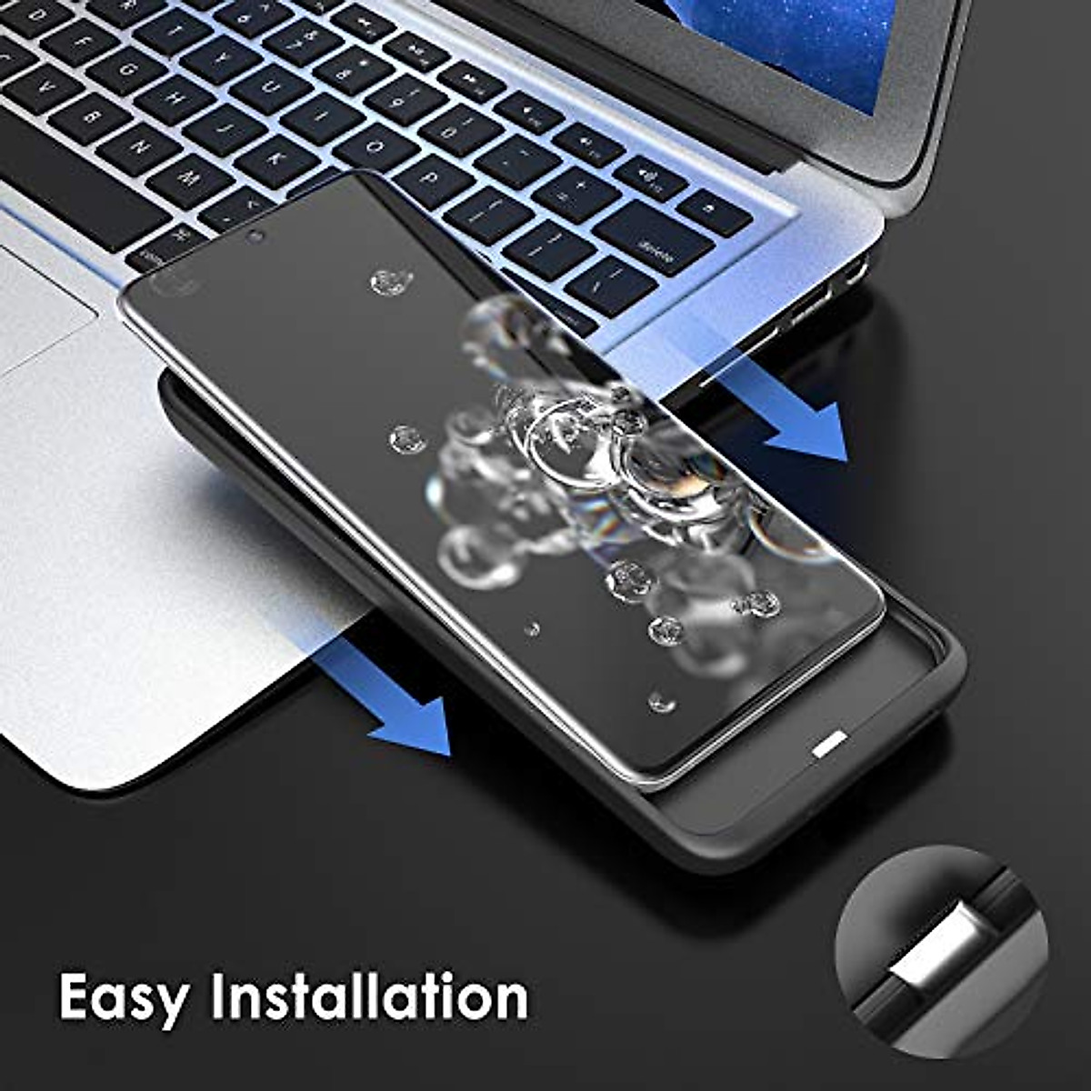 Battery Case for Galaxy S20 Ultra 8500mAh, Portable Charging Case Protective Rechargeable Extended Battery Pack for Samsung Galaxy S20U 5G (6.9 inch) Charger Case -Black