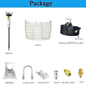 Long Range Outdoor Directional WiFi Antennas for WiFi Repeater System Support WiFi Router/Camera/Wireless Hotspot Extend WI-FI Range