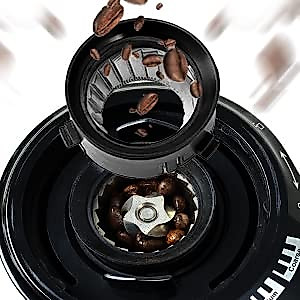 Homtone Electric Coffee Grinder Conical Burr, Adjustable Stainless Steel Burr Coffee Grinder with 14 Precise Grind Setting, 12 Cup Coffee Grinder for Espresso, Drip Coffee, French Press