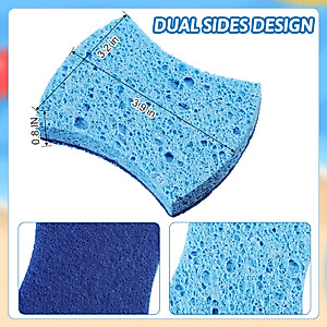 Rtteri 50 Pcs Dish Sponges Kitchen Sponges for Dishes Non Scratch Dish Sponge Dishwashing Sponge Dish Scrubber Scrub Sponge Household Cleaning Sponges for Kitchen Bathroom Car Essentials Supplies