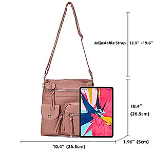 Yohora Women’s Leather Shoulder Bag Retro Hobo Crossbody Purse Large Capacity Casual Tote Satchel for Work