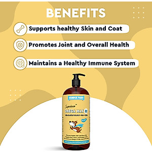 Mushroom Complex Powder Plus Omega Max Fish Oil - for Dog’s Immune Health, Vitality, Skin & Joint Care – Mushroom Complex 90 Scoops - Omega Max 16 Ounces