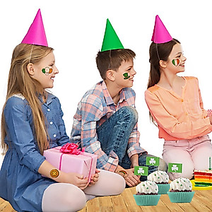 Mocossmy St Patrick's Day Temporary Tattoos Stickers,24 Sheets Glow in the Dark Shamrock Irish Flag Pots of Gold Luminous Tattoos for St Patrick's Day Parade Spring Party Favor Supplies Decoration