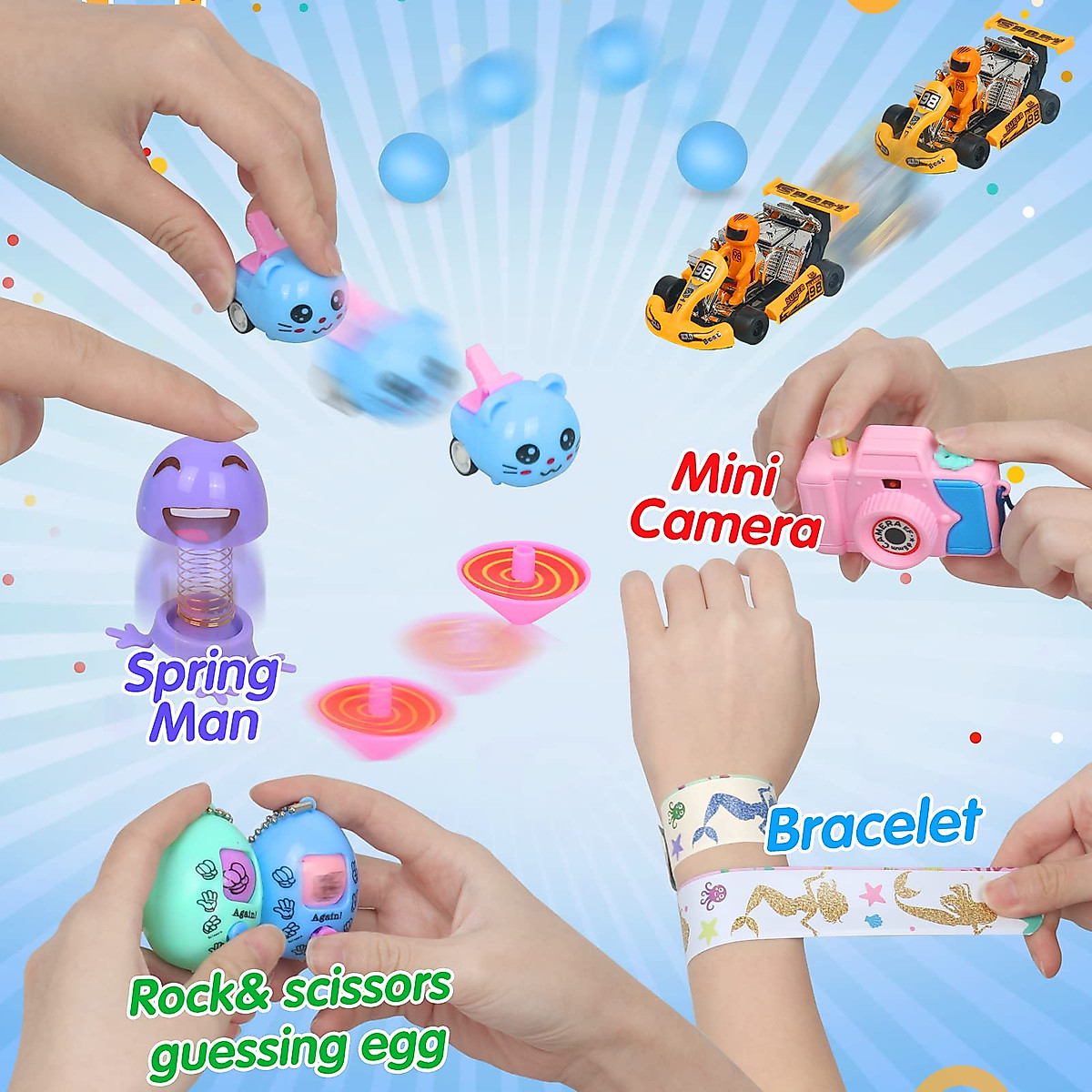 Erotodo 607 Pcs Party Favors for Kids, Fidget Toys Pack, Party Toys Assortment, Treasure Box Prizes, Goodie Bag Stuffers for Kids, Carnival Prizes, Autism Sensory Toys, Stocking Stuffers