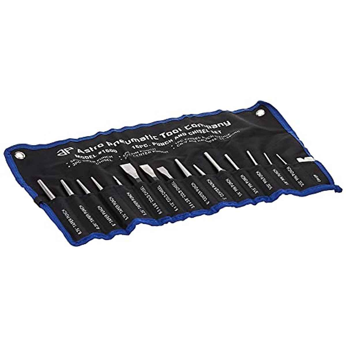 Astro Pneumatic Tool 1600 16-Piece Punch and Chisel Set