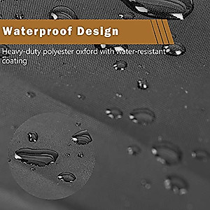 Creole Feast CR2001 Premium Oxford Grill Cover, Waterproof, Heavy-Duty for All-Year Weather Protection, Black