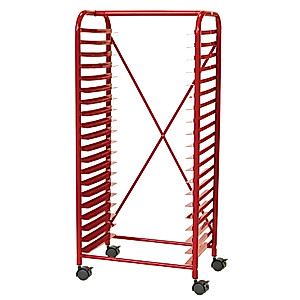 Colorations® Mobile Art Rack, Easy Classroom Prep, Ideal for Paintings, Organize & Transport Art Materials, Manipulatives, Puzzles, 20 Slots for Trays, Trays Not Included with Rack