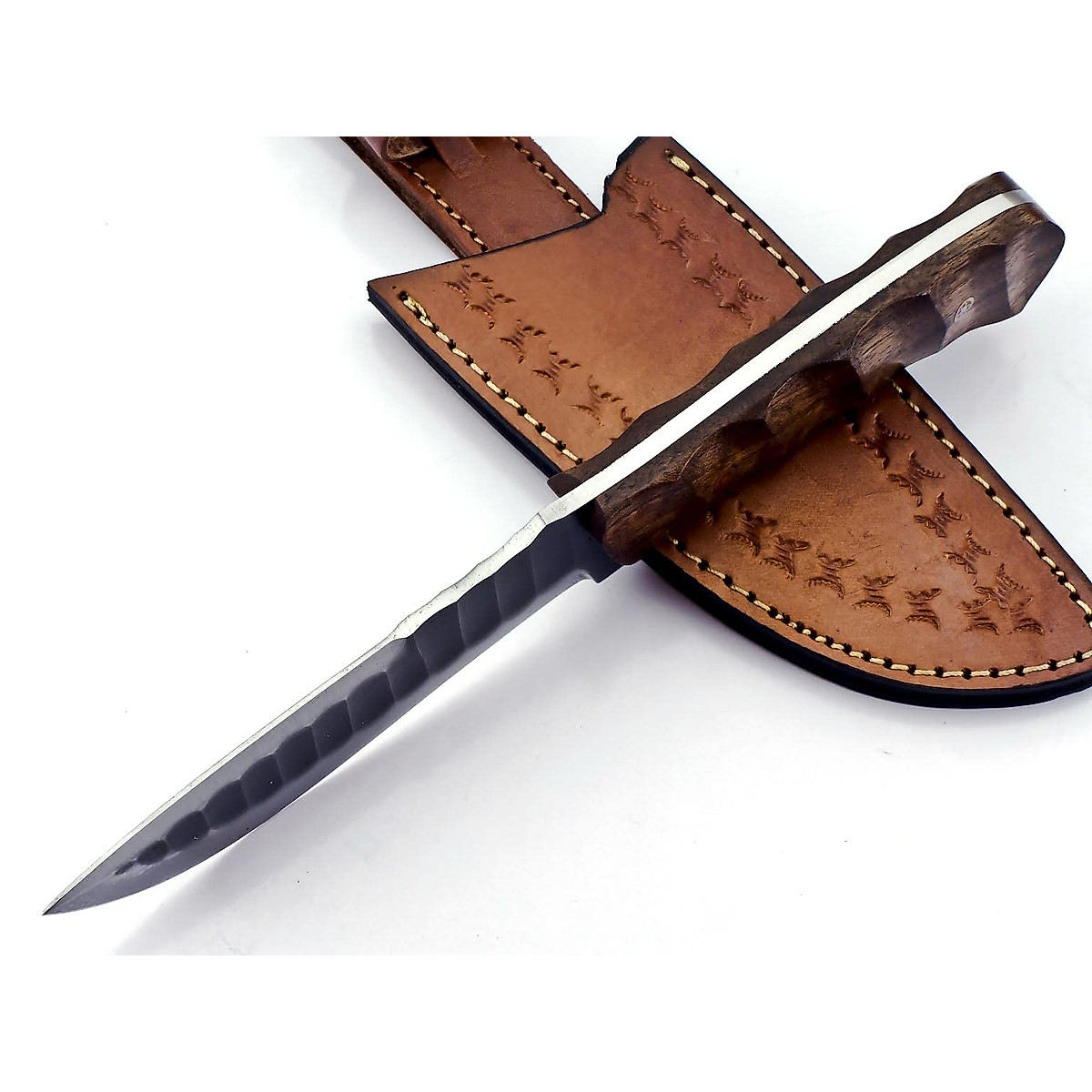 UK UNIQUE SHARP KNIVES BK-780 Handmade D2 Stainless steel 10 Inches Hunting knife- Beautiful Walnut wood Handle