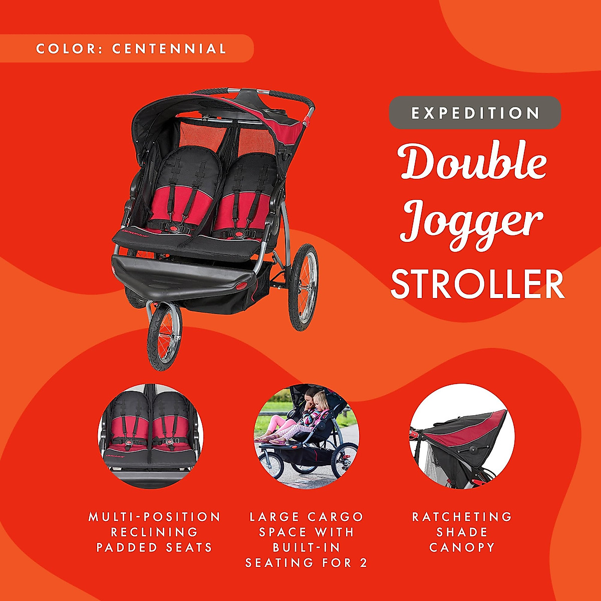 Baby Trend Expedition® Double Jogger, Cantennial