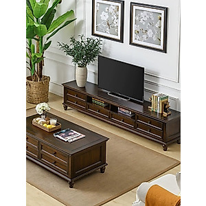 K-Musculo 4PCS 3.54" Tall Solid Wood Turned Furniture Legs Walnut Finished Wood Sofa Legs Turned Furniture Legs Bun Feet for Cabinet Sofa Ottoman TV Stand Loveseat Dresser