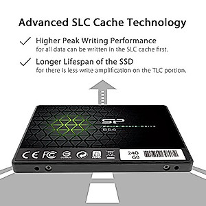 Silicon Power 240GB SSD 3D NAND With R/W Up To 560/530MB/s S56 SLC Cache Performance Boost SATA III 2.5" 7mm (0.28") Internal Solid State Drive (SP240GBSS3S56B25AZ)