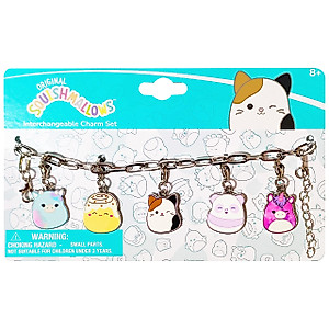 LUV HER Squishmallow Girls Add A Charm Box Set with 1 Charm Bracelet & 5 Interchangeable Charms - Ages 3+