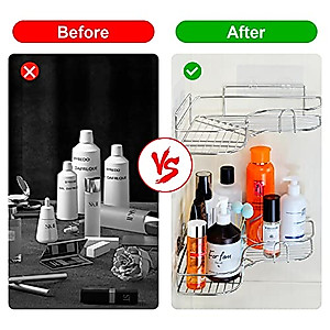 CGBE Corner Shower Caddy, Shower Organizer With Soap Dish Holder Toothbrush Holder Adhesive Hooks, No Drilling Wall Mount Shower Shelves Shower Rack Rust Free For Bathroom Kitchen (6 Packs)