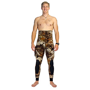 MAKO Spearguns Mens Spearfishing Wetsuit 3D Yamamoto Reef Camo 7mm 2 Piece (Medium)