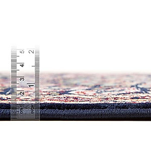 Unique Loom Narenj Collection Area Rug - Adams (10' Square, Navy Blue/Beige)