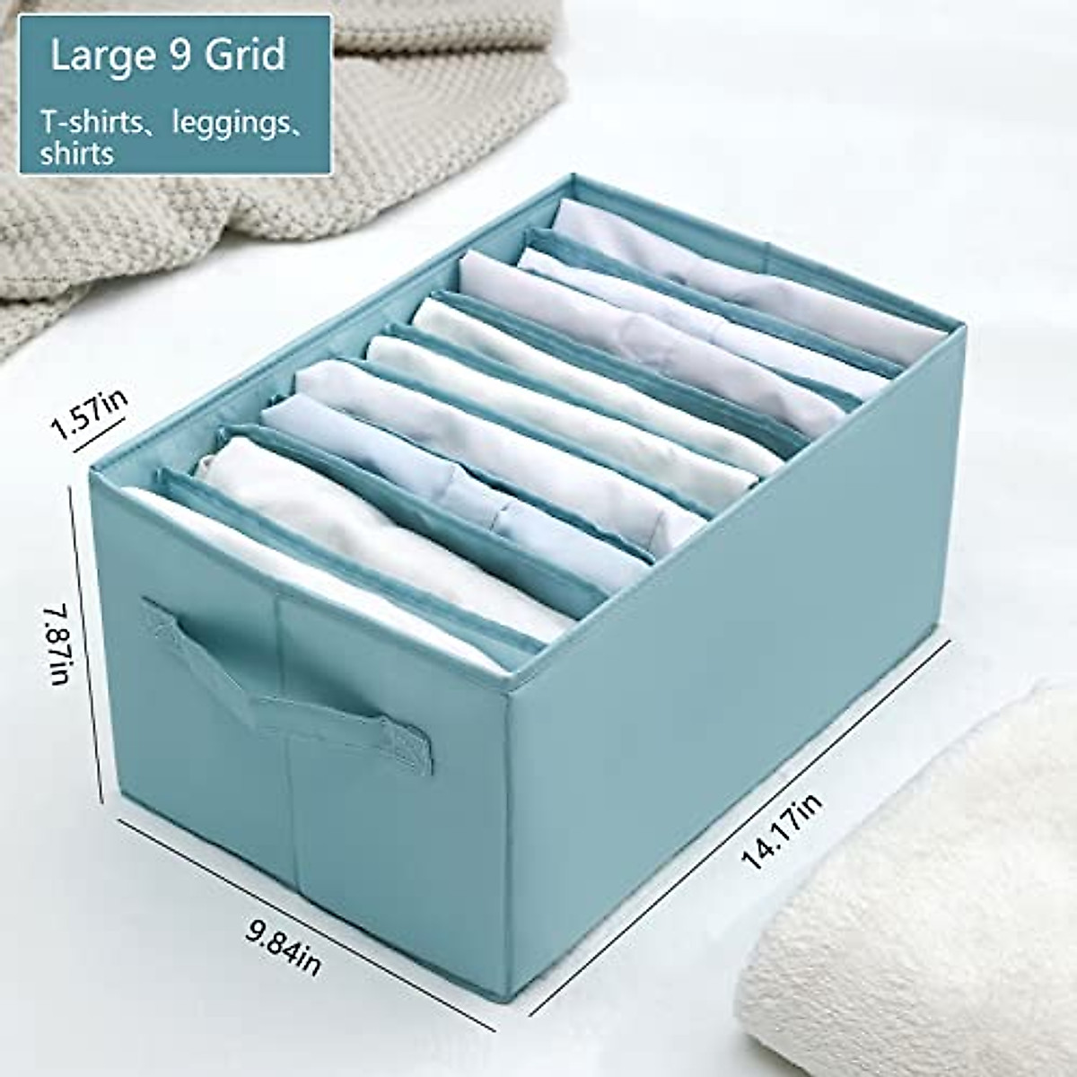 3 PCS Wardrobe Clothes Organizer,Clothing Storage Bins,Closet Organizer,Drawer Organizers for Clothing,Foldable Closet Clothes Divider for Pant Towel Scarf Sweater Sweatshirt Baby
