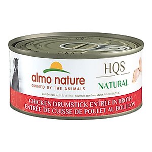Almo Nature HQS Natural Wet Dog Food Chicken Drumstick Entree in broth 5.5 oz (Pack of 12)