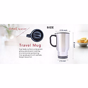 Funny Travel Mug Sliver 14oz Theme Coffee or Tea Cup I'm Not Always a Dick Just Kidding Go Fuck Yourself- Designed By Funny Kids' Home