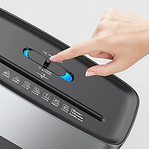 Shredders for Home Office 6-Sheet Cross Cut Shredder Shreds Paper/Credit Card/Staple/Clip Jam Proof Paper Shredder P-4 Security Level (Color : White, Size : 32x19.5x41.6CM)