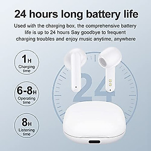 Hoseili 2023new editionBluetooth Headphones.Bluetooth 5.2 Wireless Earphones in-Ear，LED Power Display IPX7 Waterproof Band Microphone Touch Control Portable Charging Case for iOS Android PC. YJA3