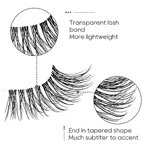 False eyelashes Half Lashes Accent lashes Jiocolor 7 Pairs Half Lashes Natural Look Corner End lash Pack 206