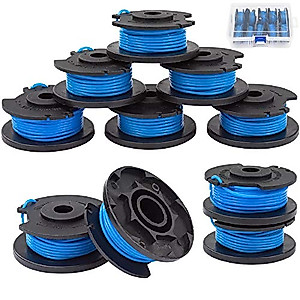 EAONE 10 Pack Trimmer String Replacement for Ryobi, 0.065" Single Line Auto-Feed Replacement Trimmer Spool for Ryobi 18V, 24V and 40V Cordless Trimmers with Storage Box