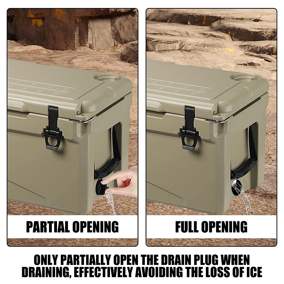 2pcs Cooler Drain Plugs, Cooler Drain Plug Kit Cooler Drain Plug Replacement Compatible with Yeti's Line of Roadie Tundra ORCA Cooler Tank Cooler Water Tank Ice Bucket Accessories