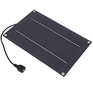Alomejor Solar Panel Charger, 6W 6V Phone Solar Charger with USB Ports Portable Waterproof Foldable Solar Panel for Smart Phones Tablets Outdoor Travel