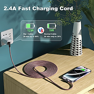 3 Pack iPhone Charger 6FT [Apple MFi Certified] Right Angle Lightning Cable Fast Charging Cord, Car Cable for iPhone 14 13 12 11 Pro/Pro Max/Mini/XS/XR/8 7 Plus, iPad, CarPlay