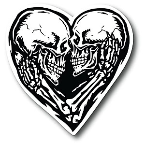 Skull Love Refrigerator Magnet | UV Printed 4-Inch Kitchen Decor Accessory Featuring Stunning Design | CSM258