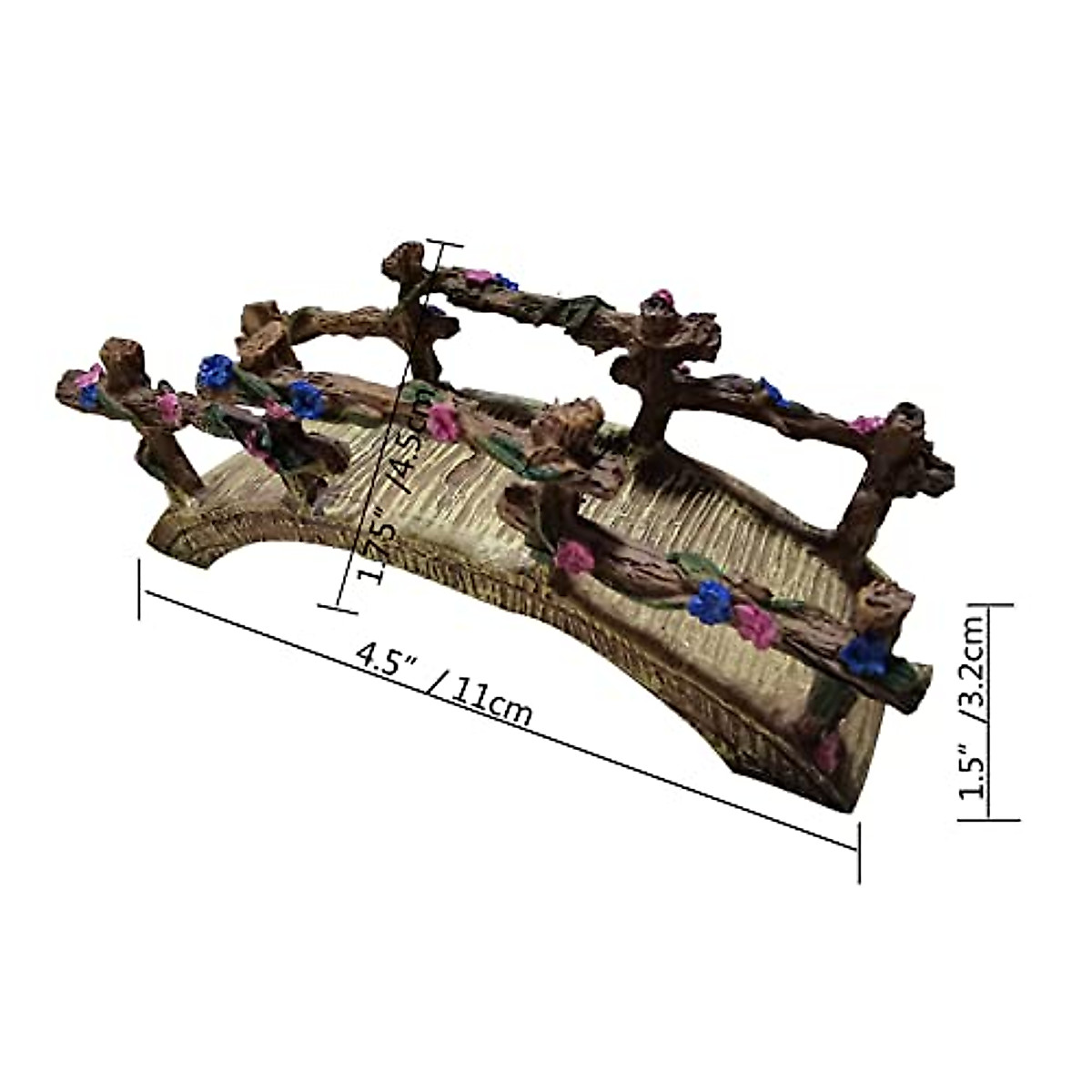 MUAMAX Miniature Garden Bridge Resin Craft Cute Fairy Bridge Little Artificial Bridge Micro Landscape Garden Bridge Fairy Garden Bridge for Dollhouse Ornament