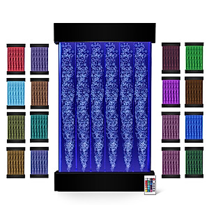 Sensory Wall Bubble Lamp LED Wall Art Bubble Light with 16 Color Options Remote 35"x20" Acrylic Sensory Bubble Tube Lamp Used As Bubble Wall Water Wall Bubble Fountain Sensory Lights for Sensory Room