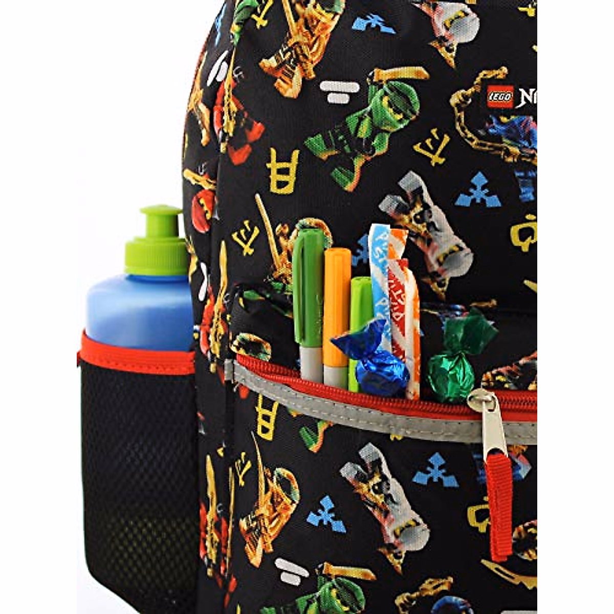 Lego Ninjago Masters of Spinjitzu Boys 16 Inch School Backpack (One Size, Lego Ninjago)