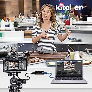 4K HDMI Capture Card for Streaming, Full HD 1080P 60FPS USB Cam Link Game Audio Video Capture Card Nintendo Switch/PS5/3ds/Xbox/PS4 (Black)