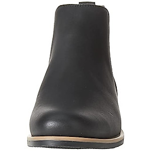 Amazon Essentials Men's Chelsea Boot, Black Faux Leather, 13