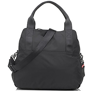 Storksak Alexa Luxe Leather Shoulder Bag Diaper Bag, Black