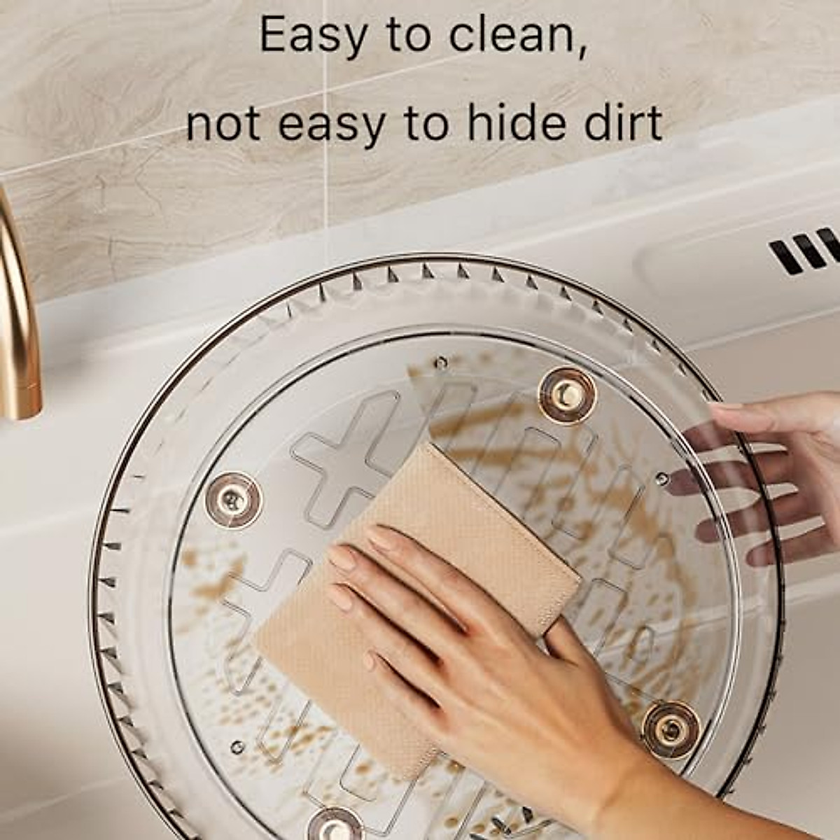 Camidy Lazy Susan Cabinet Organizer 10. 6 Clear Plastic Rotating Spice Rack Lazy Susan Turntable Spin Organizer for Kitchen Cabinet Pantry