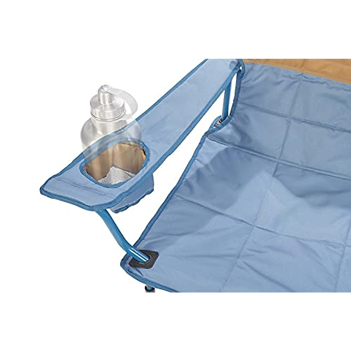 Kelty Low Loveseat with Adjustable Height Arm Rest,Cup Holders for Camping, Alloy Steel, Deep Lake