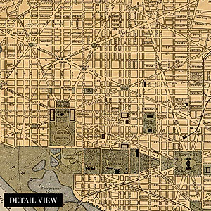 Vintage 1897 Washington DC Map - Historical Wall Art for Home & Office