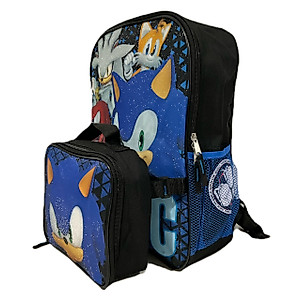 Sonic Full Size 16 Inch Backpack with Detachable Lunch Box