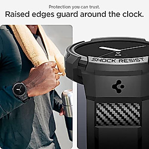 Spigen Rugged Armor Pro Designed for Google Pixel Watch Case with Band (2022) - Black