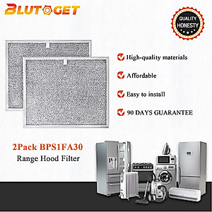 2024 UPDATE BPS1FA30 Range Hood Aluminum Filter 2 Pack by Blutoget - 11-3/4" x 14-1/4" x 3/8" - Fit for B-roan Nutone Grease Filter QS1 and WS1 30 - Replaces BPS1FA30 99010299 S99010299 AP3378953 8322