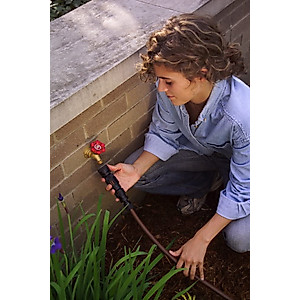 Rain Bird FCKIT-1PK Drip Irrigation Easy Fit Faucet Connection Kit for 1/2" Tubing, Includes Pressure Regulator and Filter,black