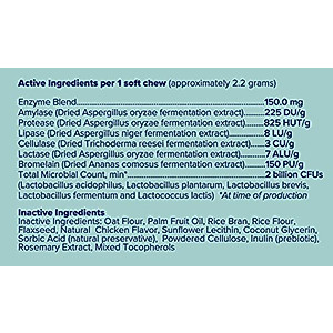 Great Poop Probiotics for Dogs - A Fiber for Dogs Supplement with Dog Probiotics and Digestive Enzymes for a Healthy Gut, Firm Stool & Diarrhea Relief - Chicken Flavored Pet Soft Chews with Prebiotics