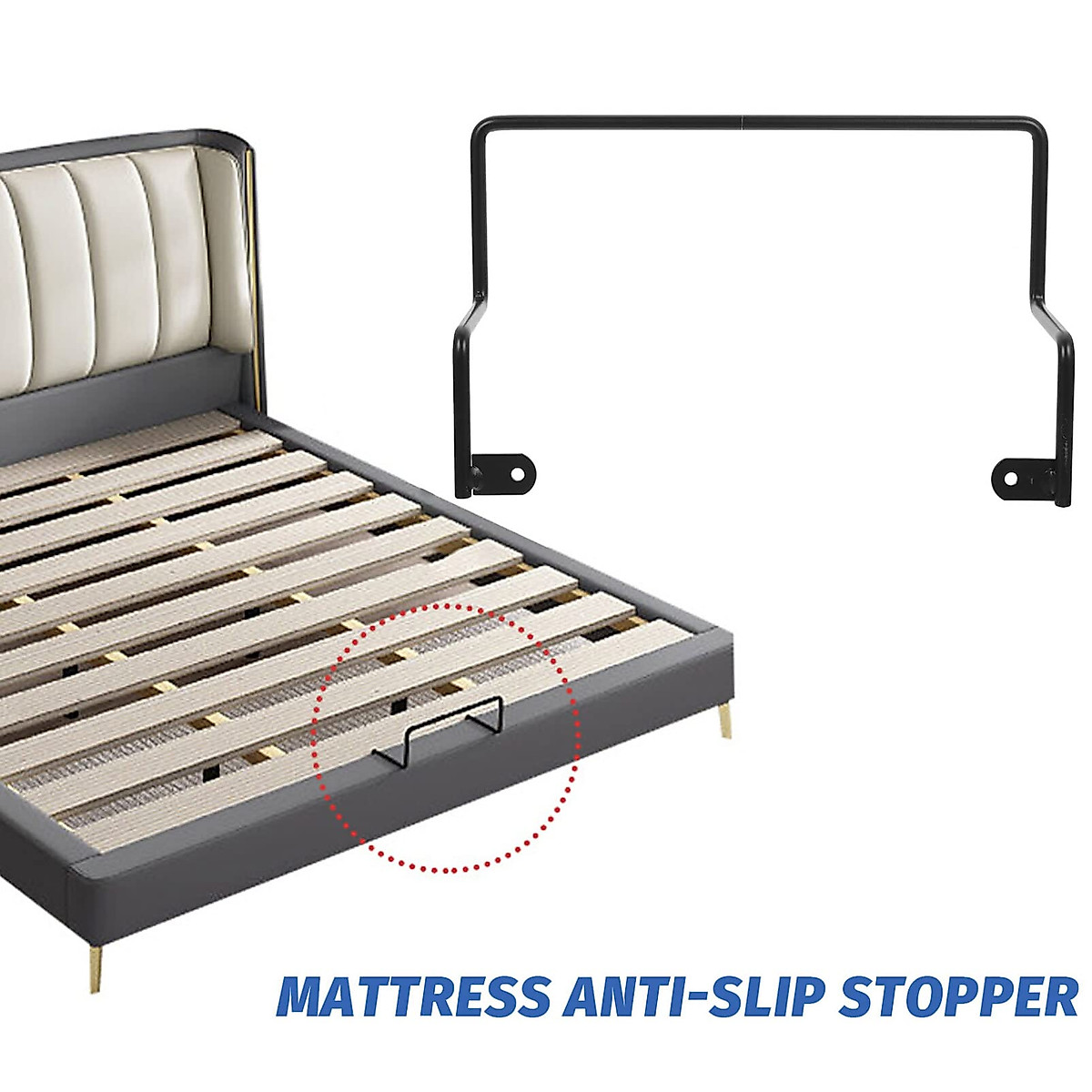 Mattress Anti-Slip Baffle Mattress Retainer Bar Non-Slip Mattress Gripper for Bed Frame Bed Frame Mattress Slide Stoppers Mattress Anti-Slip Holder Mattress Non-Slip Stoppers